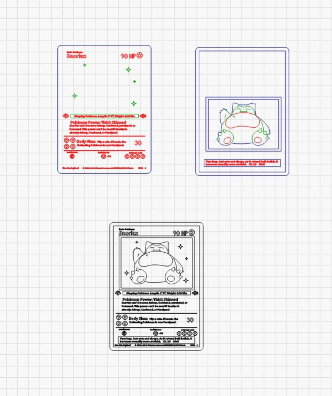 Snorlax Pokemon Card Vector SVG Laser Cutter File for Wood - Etsy