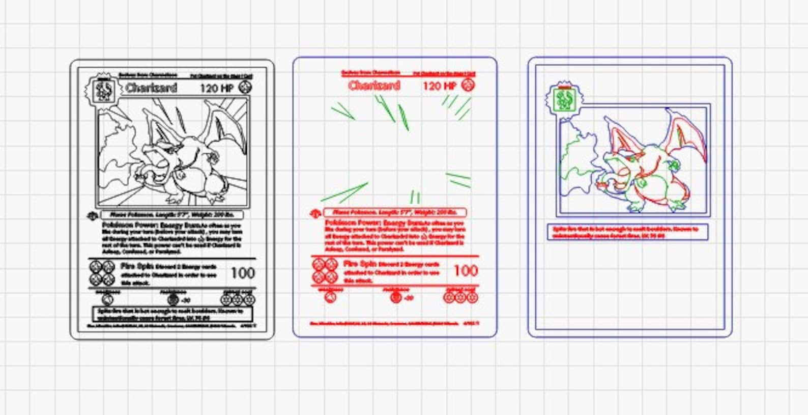 Charizard Pokemon Card Vector SVG Laser Cutter File for Wood - Etsy