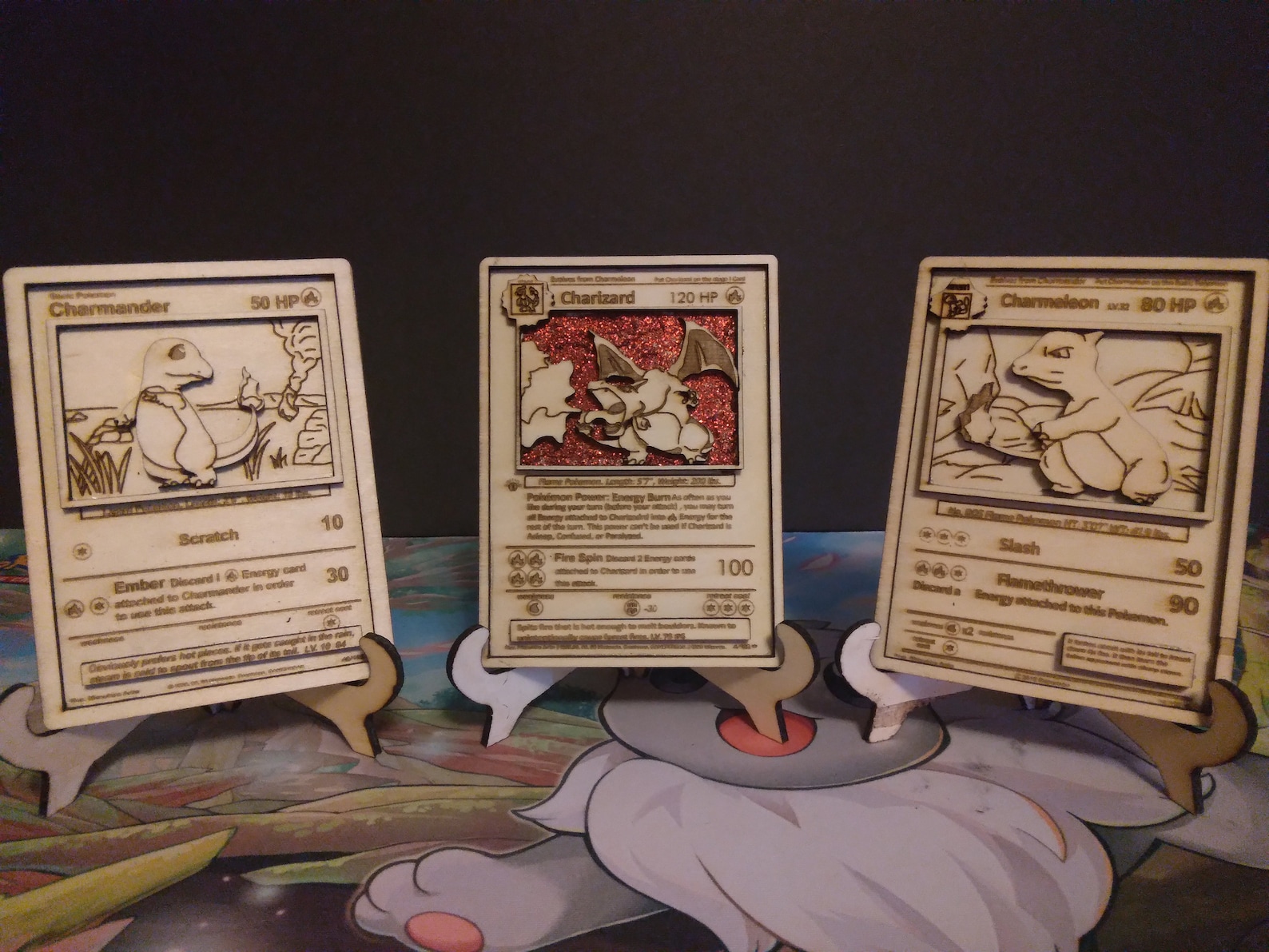 Charmander Charmeleon Charizard Pokemon Card Vector SVG Laser Cutter ...