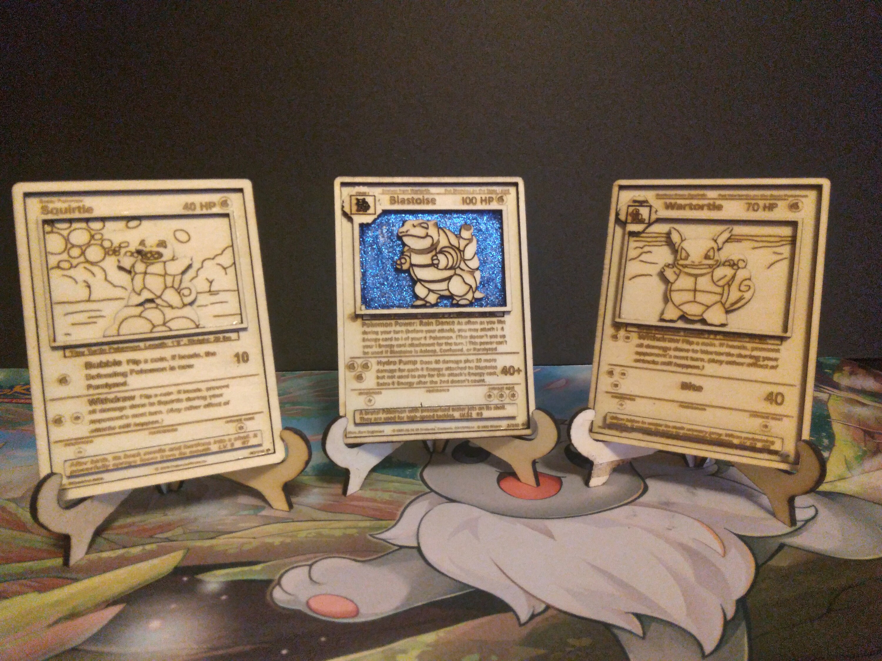 Squirtle Wartortle Blastoise Pokemon Card Vector SVG Laser Cutter File ...