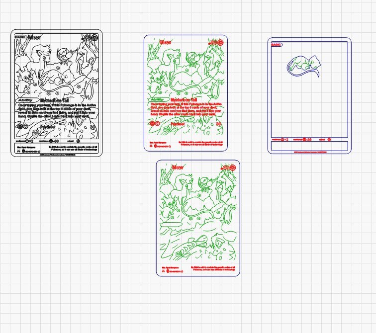 Sleeping Mew Pokemon Card Vector SVG Laser Cutter File for Wood - Etsy