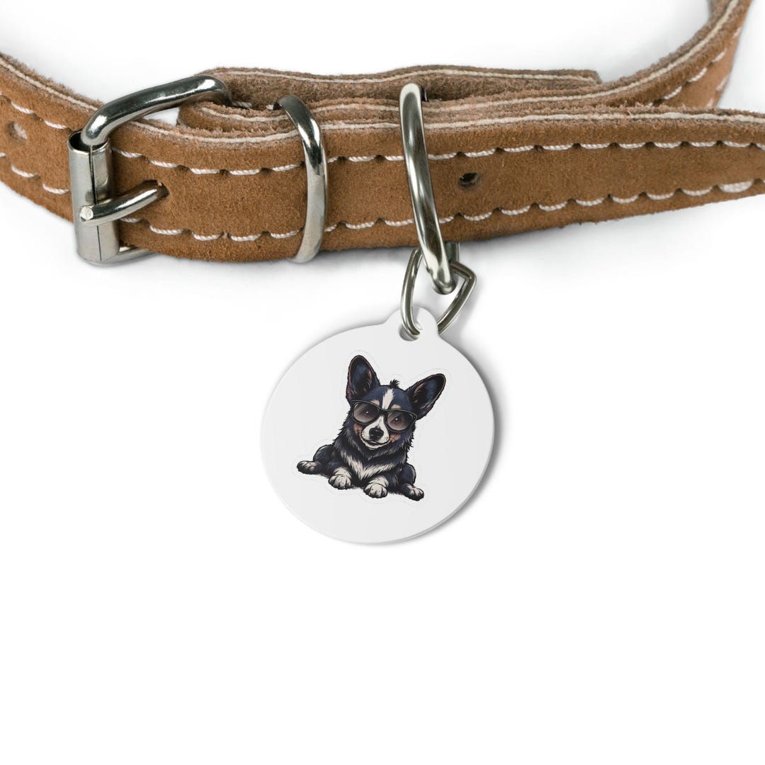 Gothic Pet Tag, Black Cat Paw Print, Halloween Pet Collar Charm, Spooky ...