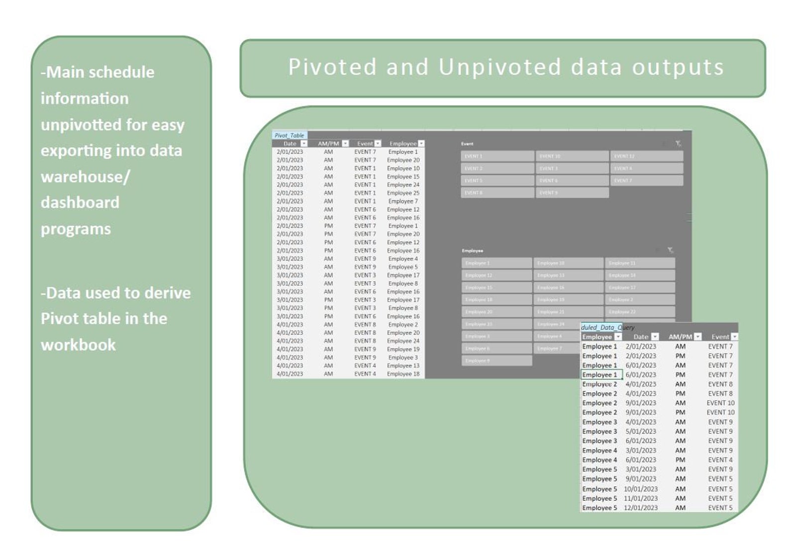 Schedule Template, Excel Spreadsheet, Planner, Schedule, Roster ...