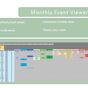 Schedule Template, Excel Spreadsheet, Planner, Schedule, Roster ...