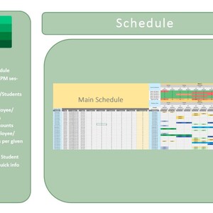 Schedule Template, Excel Spreadsheet, Planner, Schedule, Roster ...