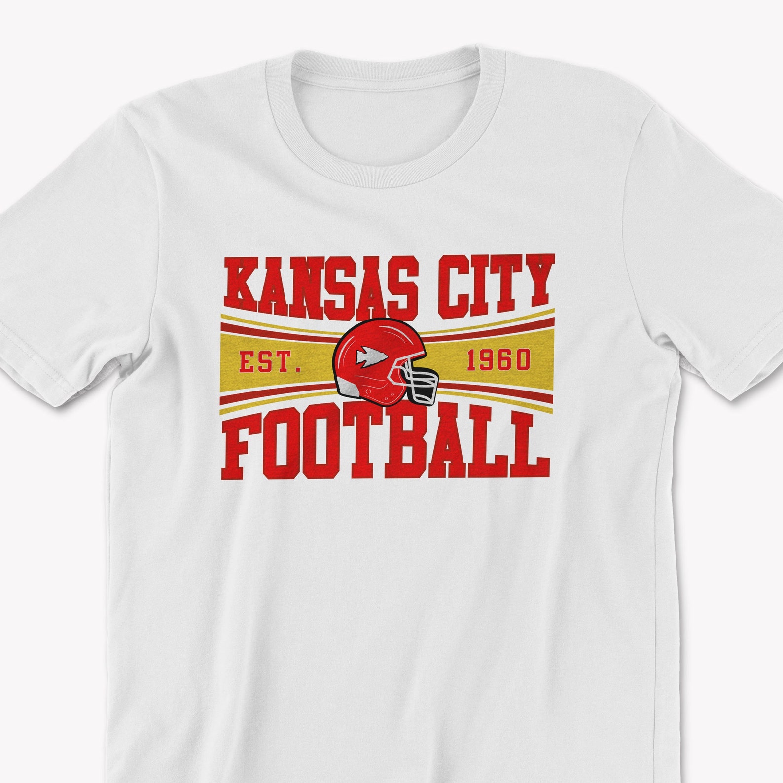 Kansas City Football Shirts Handmade Trendy KC Chiefs Football Tshirts ...