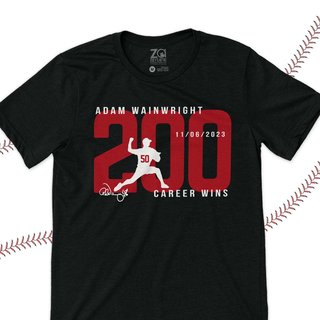 200 Career Wins Adam Wainwright St. Louis Baseball Shirt Waino Fan ...