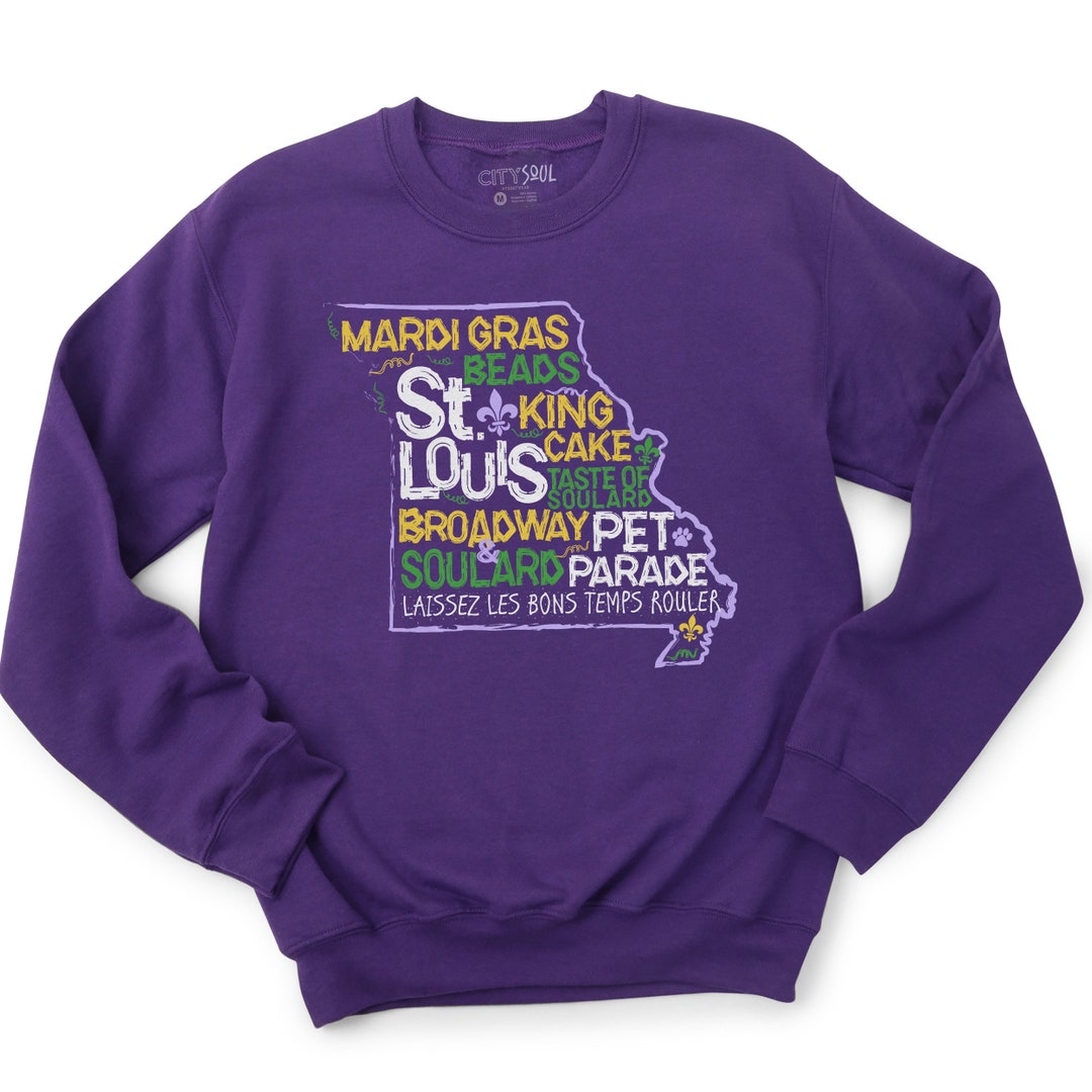 Mardi Gras St. Louis Sweatshirt | Taste of Soulard Mardi Gras Retro ...