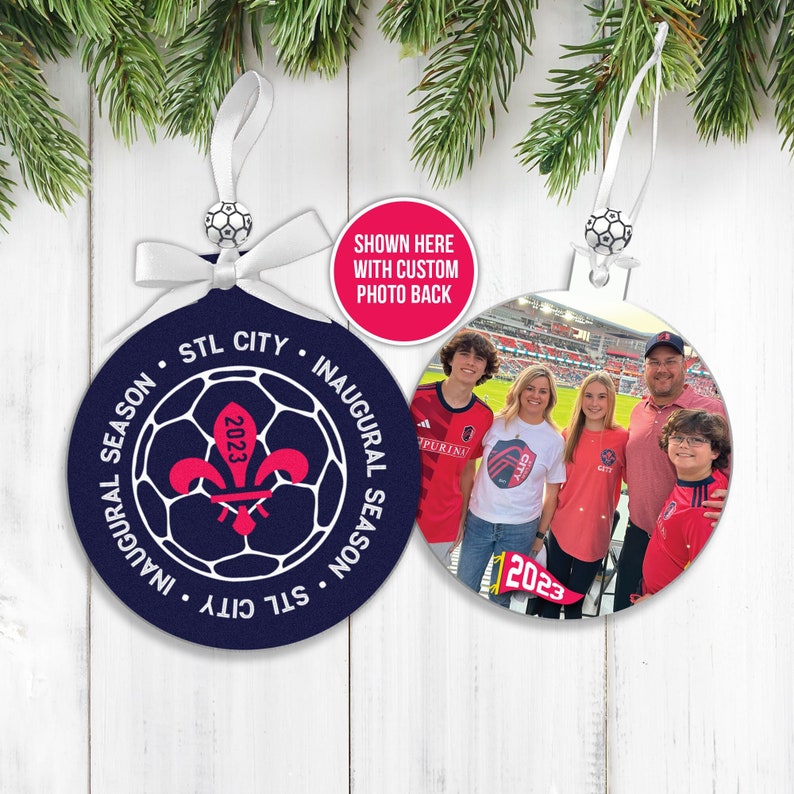 Stl City Soccer Commemorative Ornament Inaugural Season Photo Ornament ...