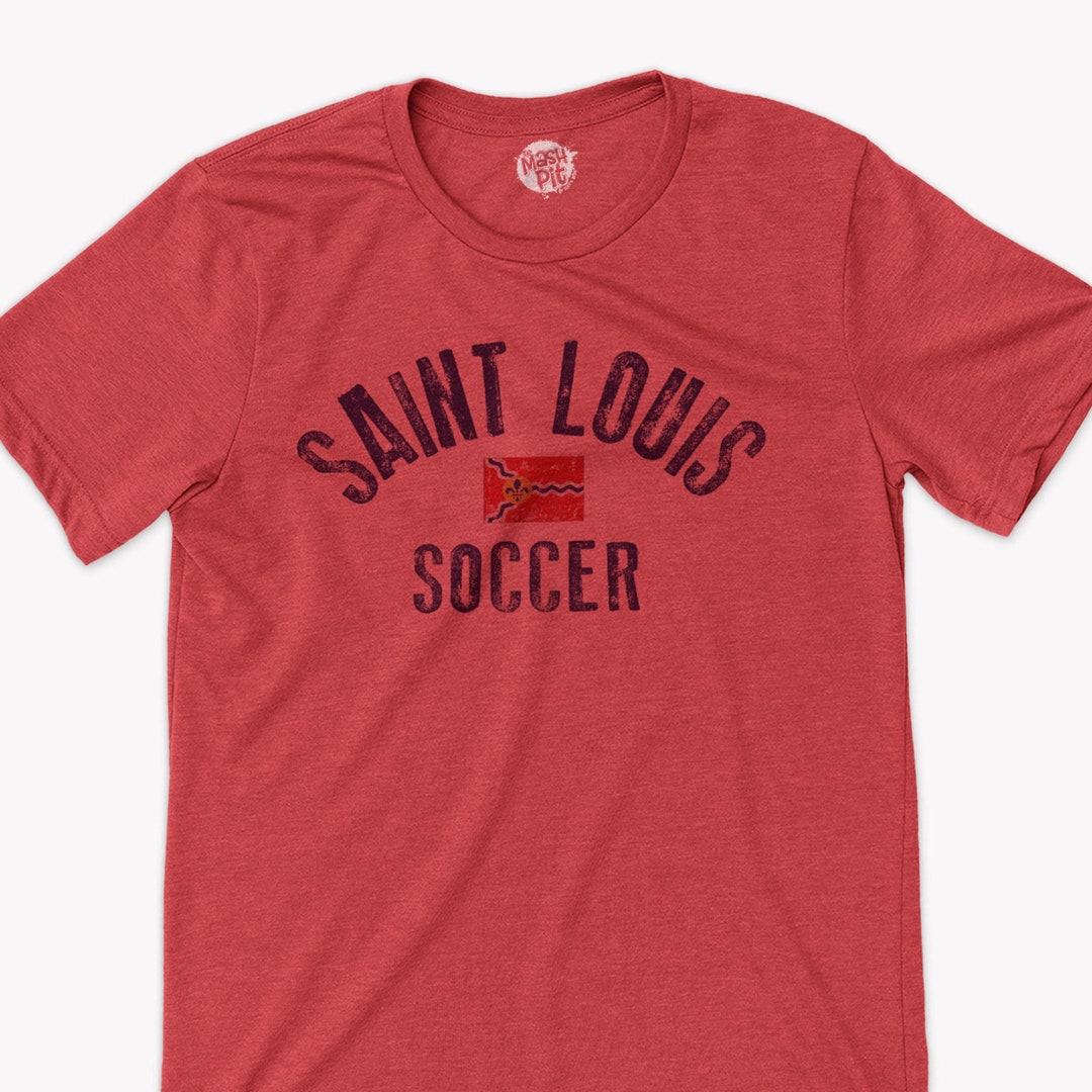 Saint Louis Soccer T-shirt Saint Louis City Flag Fleur De Lis Simple ...