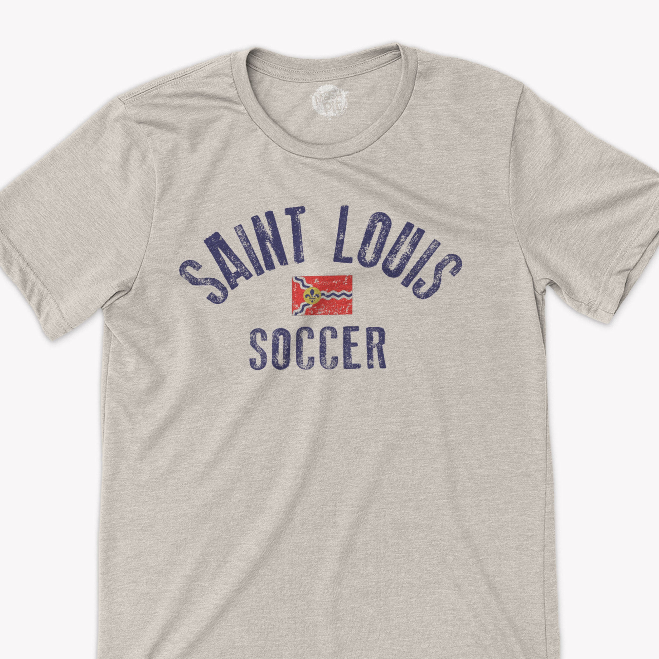 Saint Louis Soccer T-shirt Saint Louis City Flag Fleur De Lis Simple ...
