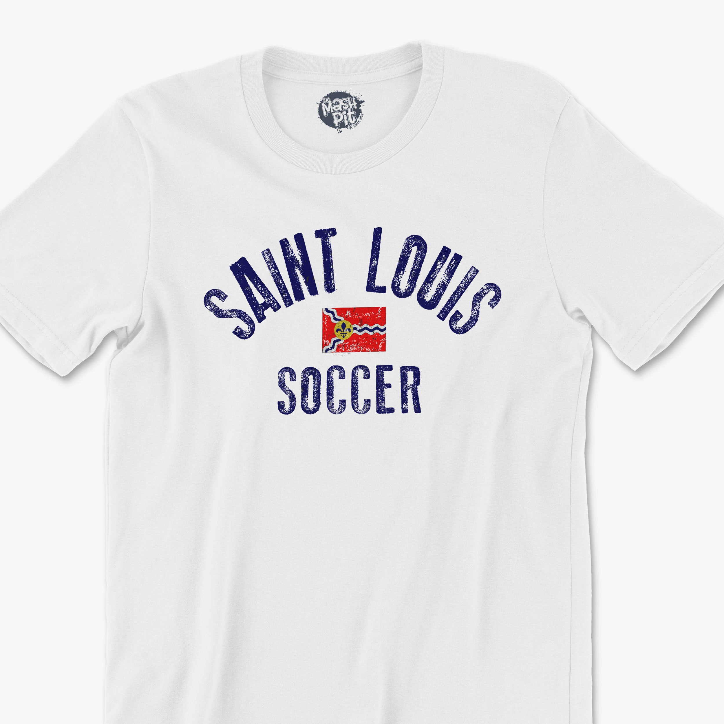 Saint Louis Soccer T-shirt Saint Louis City Flag Fleur De Lis Simple ...