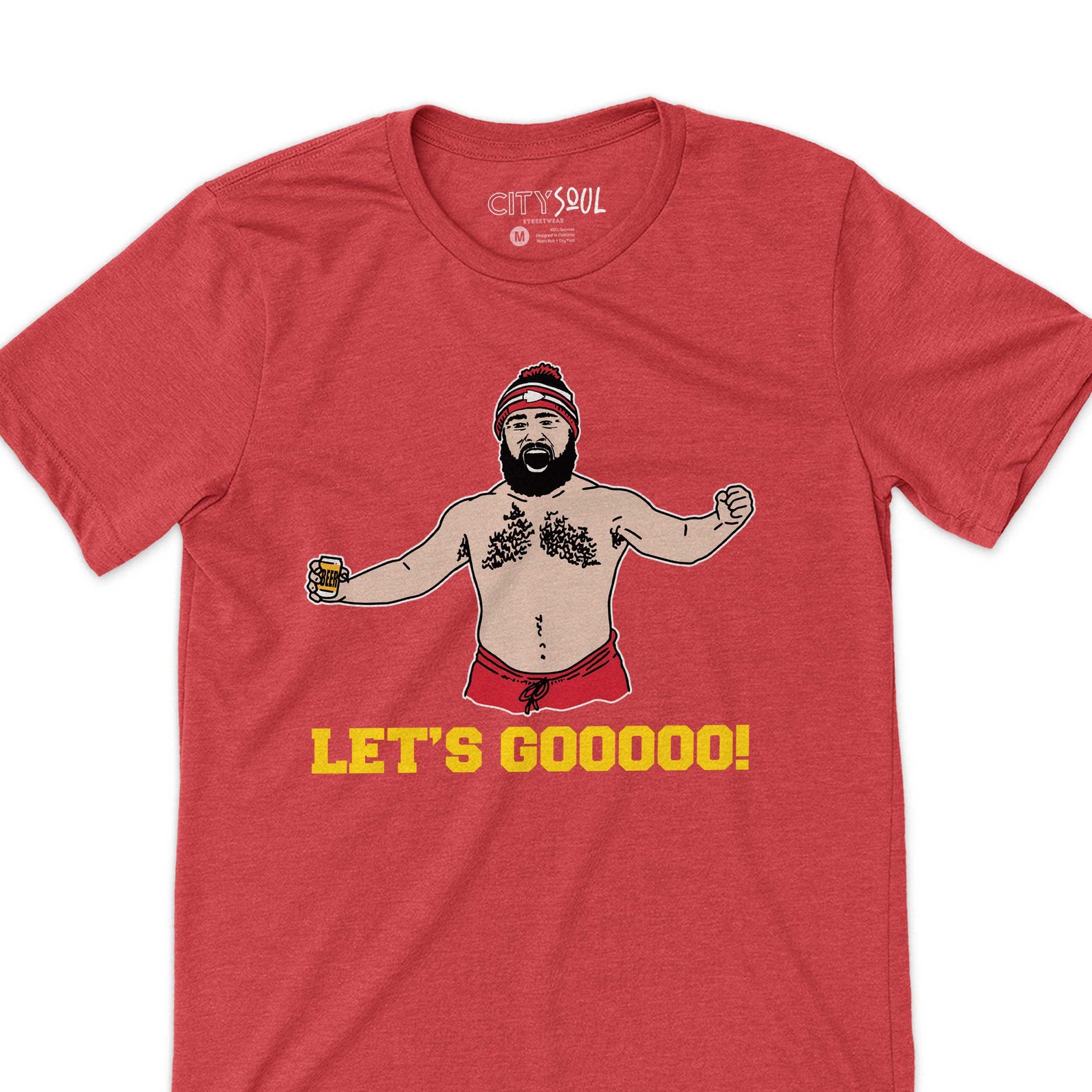 Funny Jason Kelce Shirtless Let's Gooooo Shirt Spirit Animal Jason ...