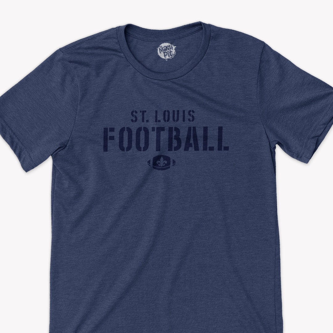 Simple Football in St. Louis Stencil Font Basic St Louis Football T ...