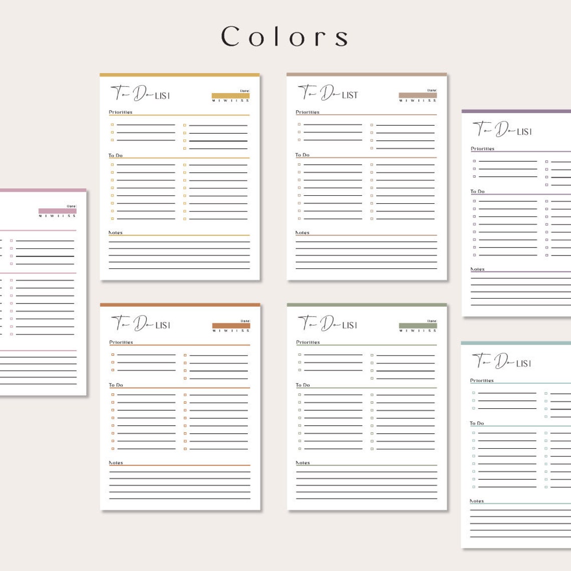 Printable to Do List Daily Schedule PDF Productivity Planner Task ...