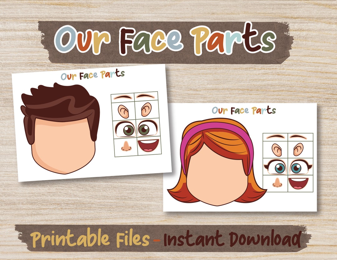 Montessori Busy Book Our Face Parts Activity Printable Toddler Busy ...