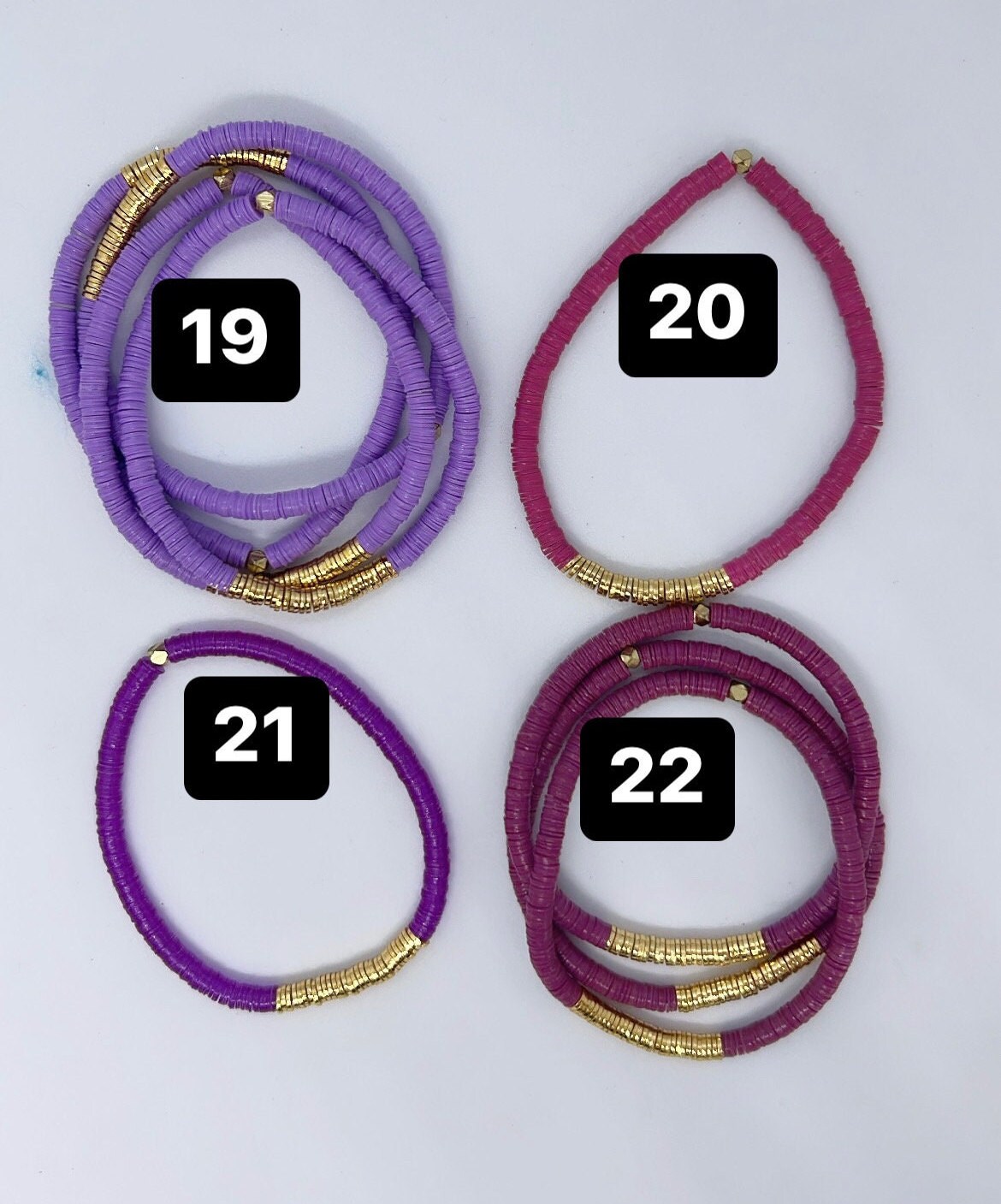 Dainty Vinyl & Gold Bracelets - Etsy