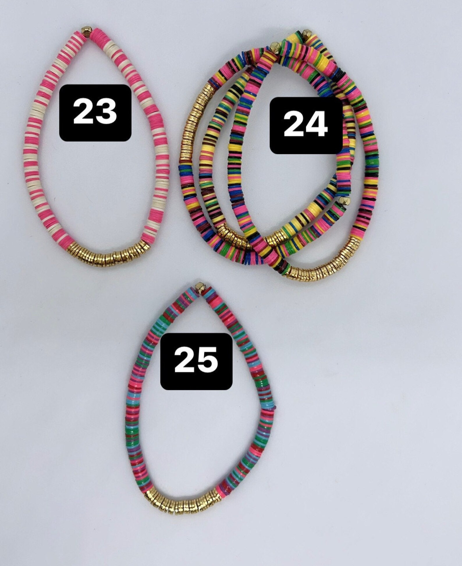 Dainty Vinyl & Gold Bracelets - Etsy