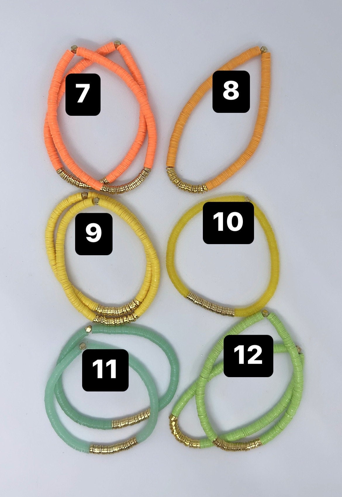 Dainty Vinyl & Gold Bracelets - Etsy