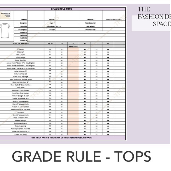 Pattern Grading - Etsy