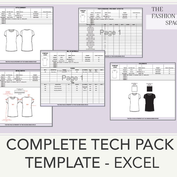 Tech Pack Template - Etsy