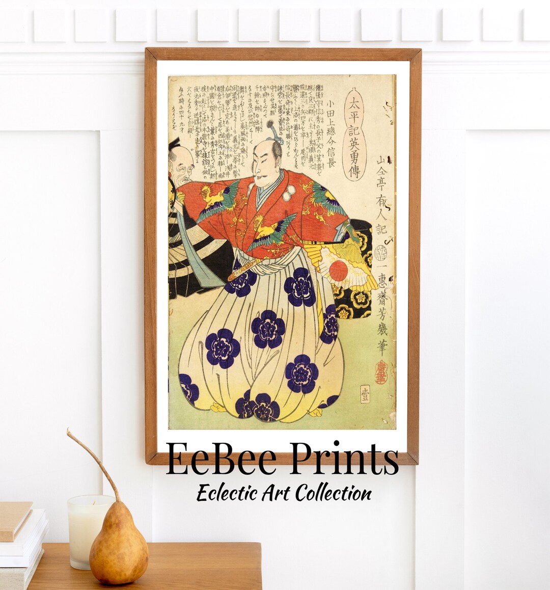 Vintage Japanese Illustrations Prints Wall Art Japanese Text KIMONO ...