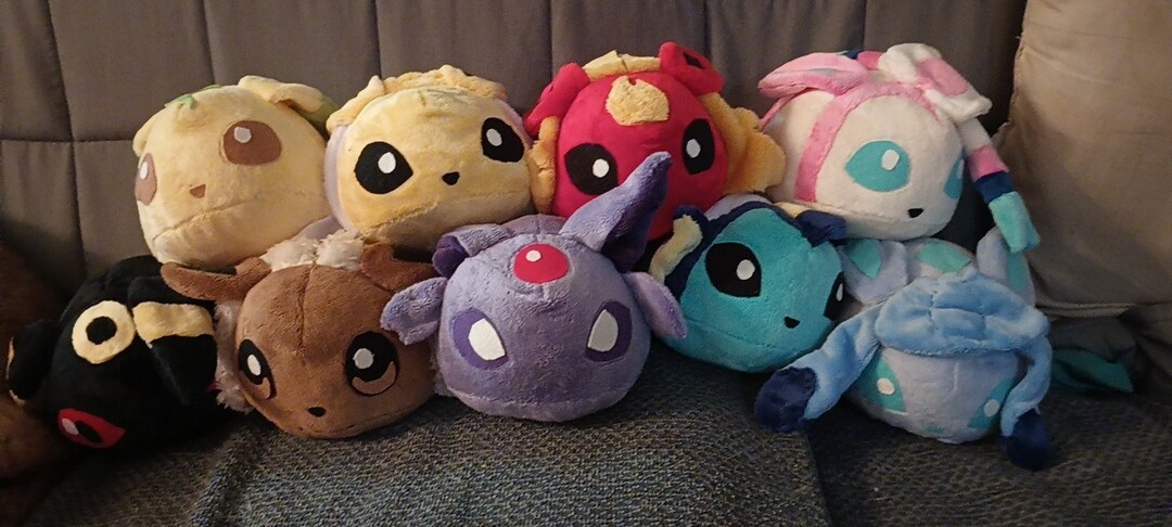 Pokémon Eevee Eeveelution Blob Stuffed Animal Plush Toy Handmade - Etsy