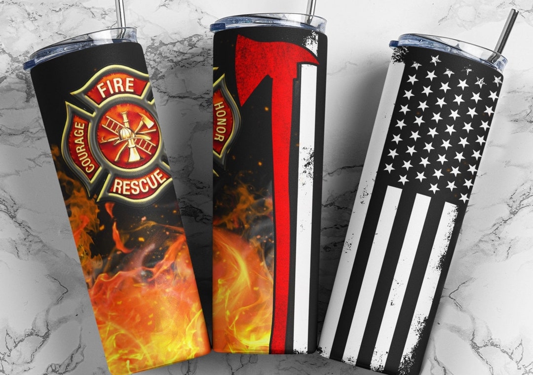 Fire Rescue Sublimation Tumbler Wrap 20oz and 30oz Tapered and Straight ...
