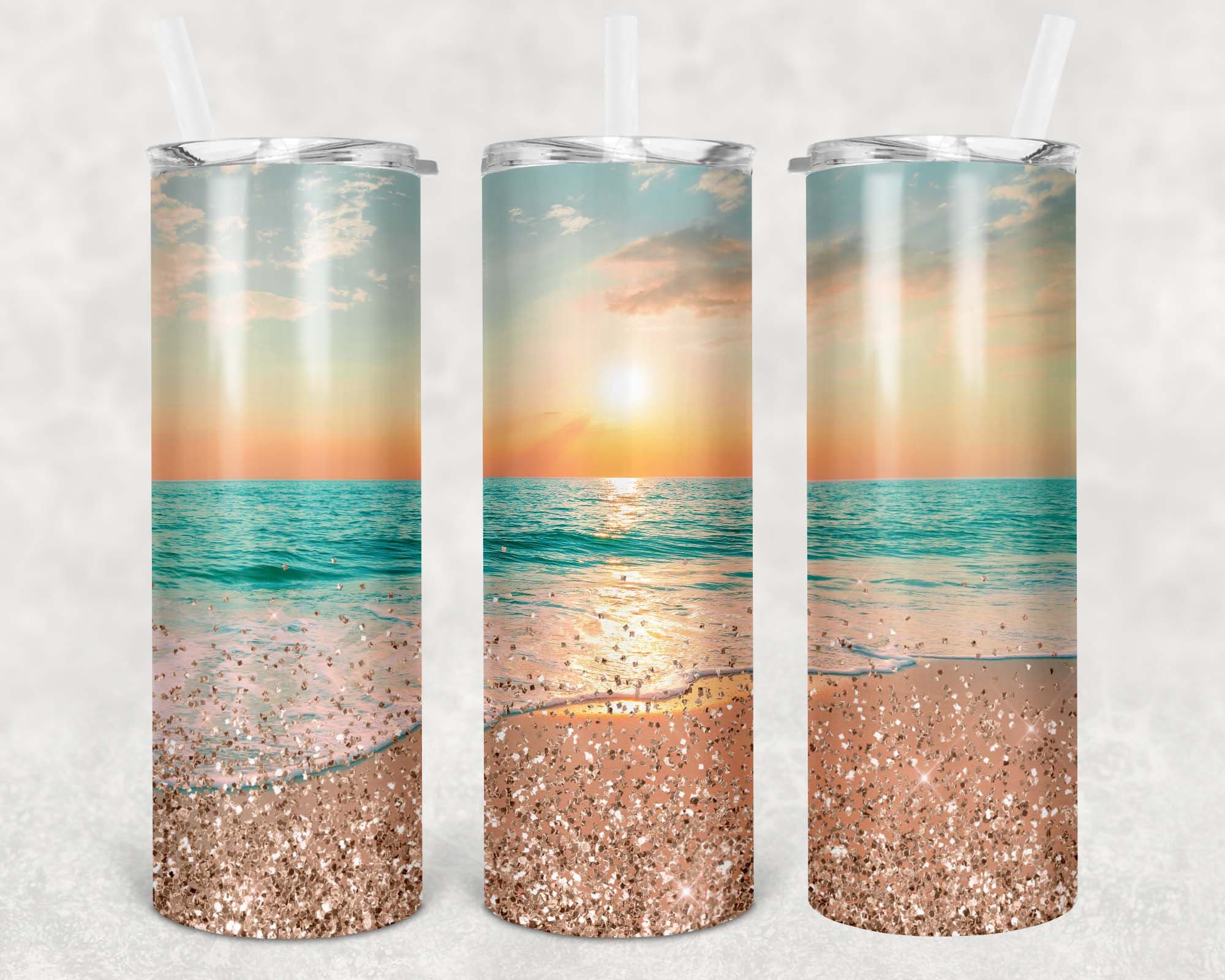 Beach Sublimation Tumbler Png Wrap 20oz and 30oz Tapered and Straight ...