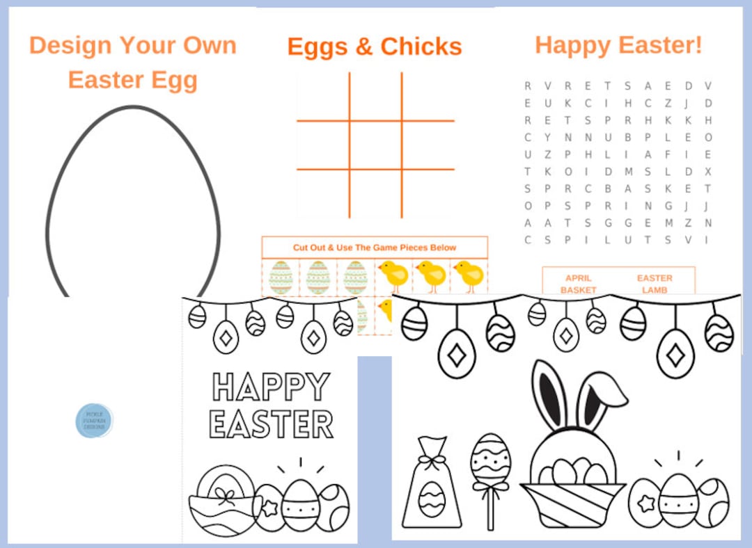 Easter Fun Printable Bundle - Etsy