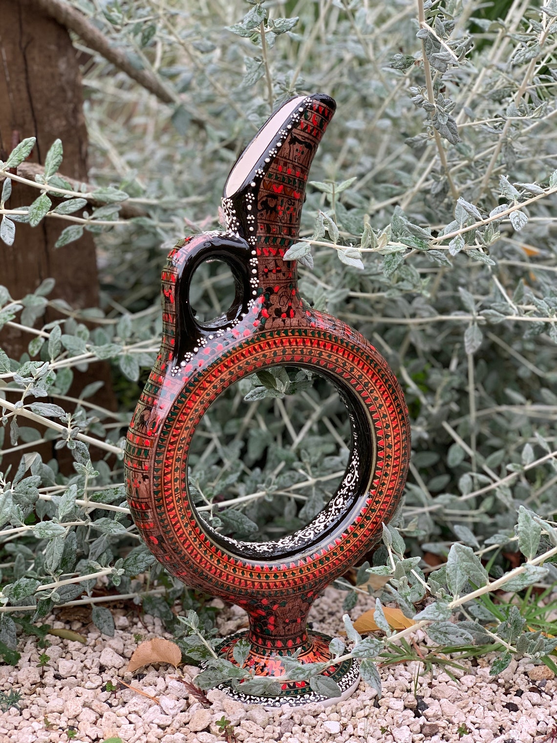 Traditional Wine Decanter, Ceramic Decanter, Handcrafted, Red Clay Wine ...