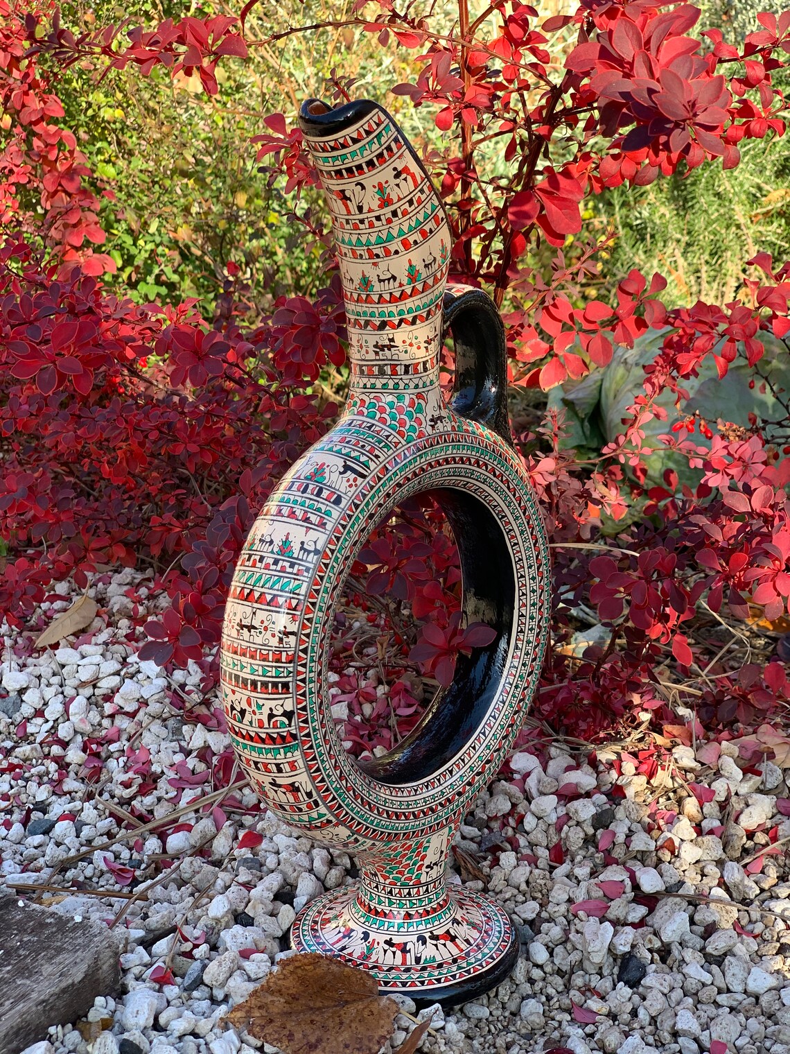 Traditional Wine Decanter, Ceramic Decanter, Handcrafted, Red Clay Wine ...