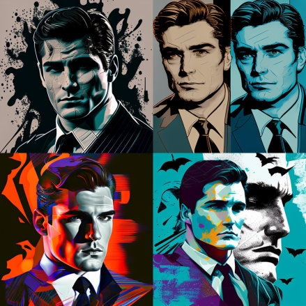 Bruce Wayne Pop Art, Portrait, Wall Art, Art, Painting, Pop Culture ...