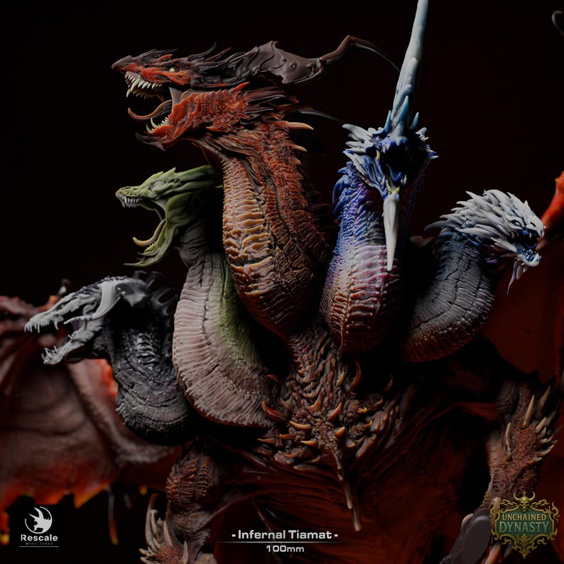 Infernal Dragon Tiamat | Rescale | Unchained Dynasty | Resin | Fantasy ...