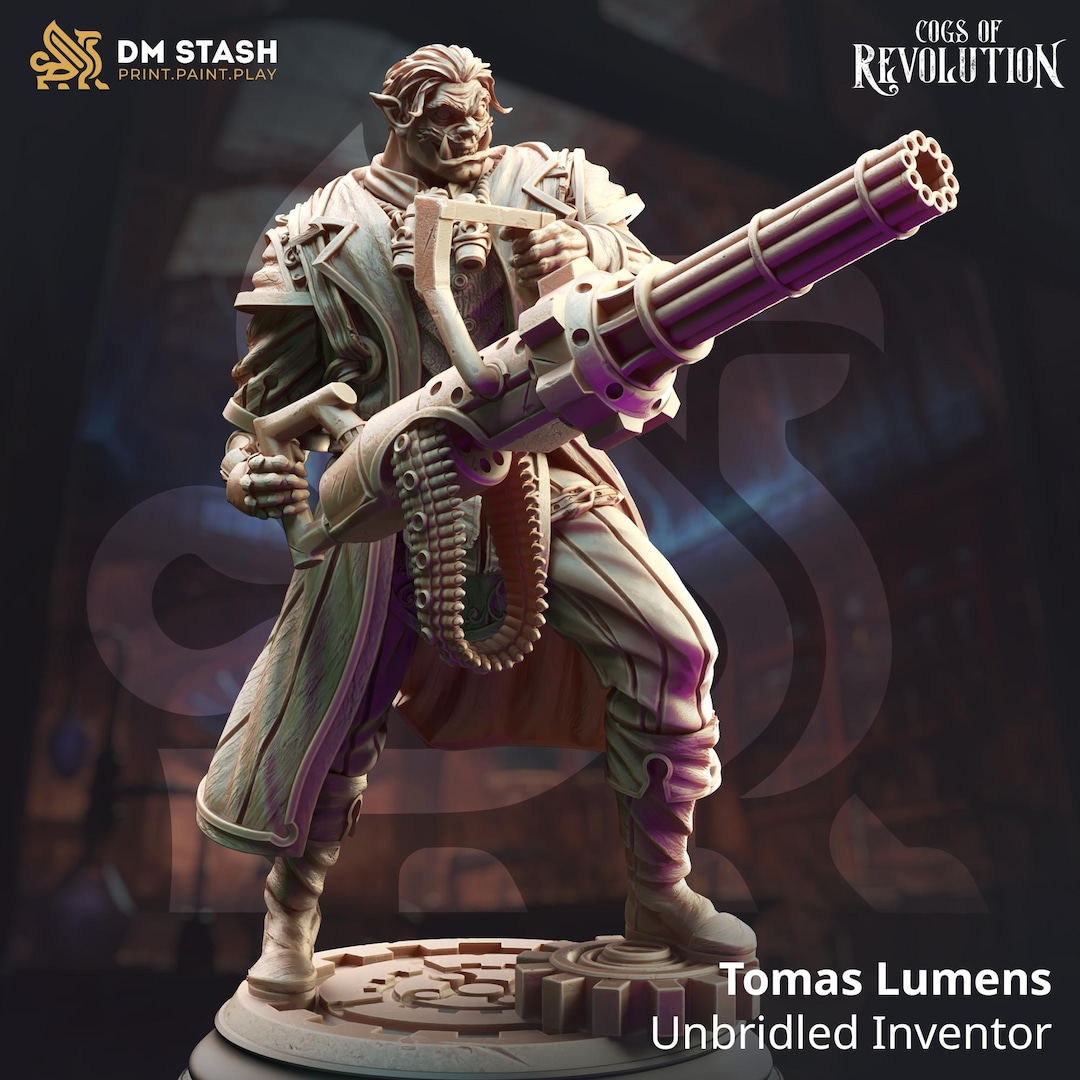 Tomas Lumens - Unbridled Inventor - DM Stash, Cogs of Revolution, Resin ...