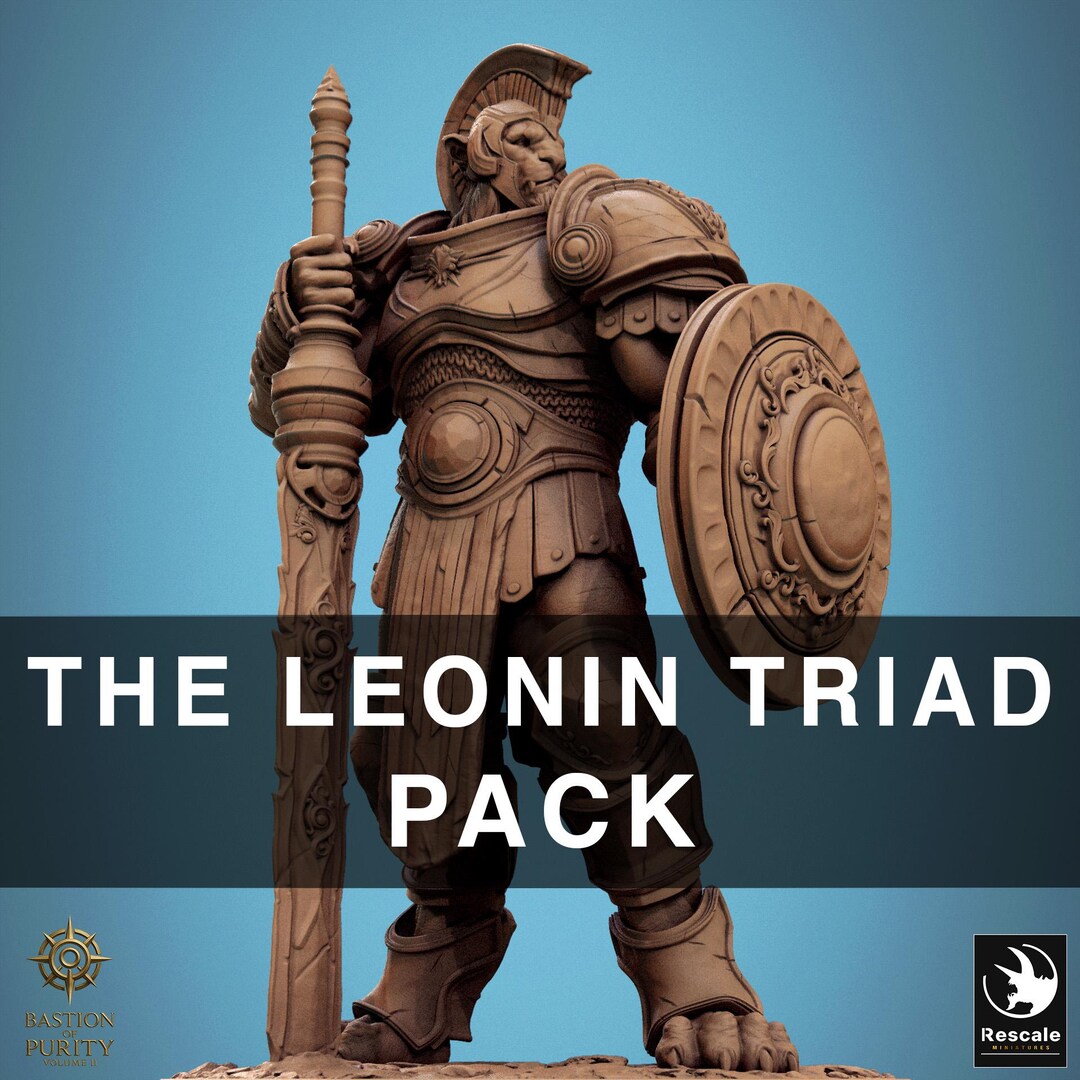 Pack Leonin Triad | 3 Miniatures | Rescale | Bastion of Purity Volume ...