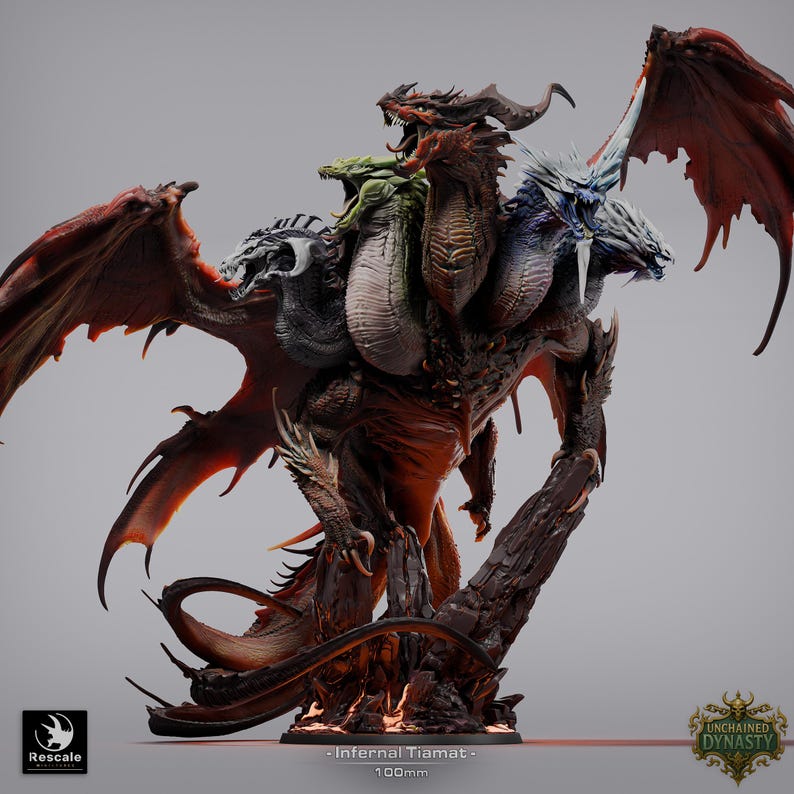 Infernal Dragon Tiamat | Rescale | Unchained Dynasty | Resin | Fantasy ...