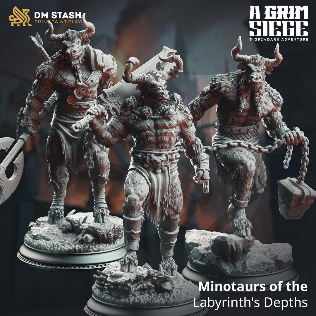 Minotaurs of the Labyrinth_s Depths - DM Stash - A Grim Siege | Resin ...