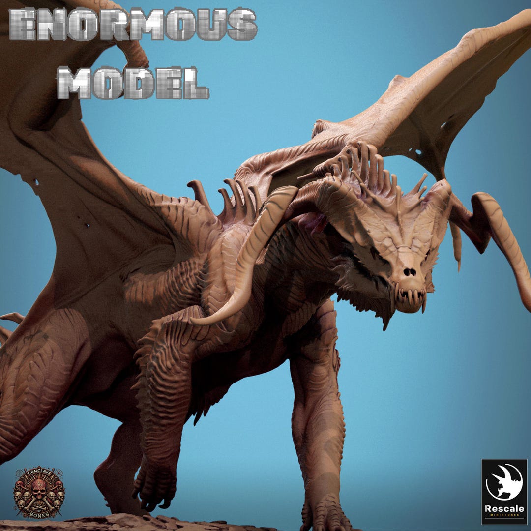 Black Dragon Walk Conclave-of-bones, Rescale, Resin, Fantasy, RPG ...