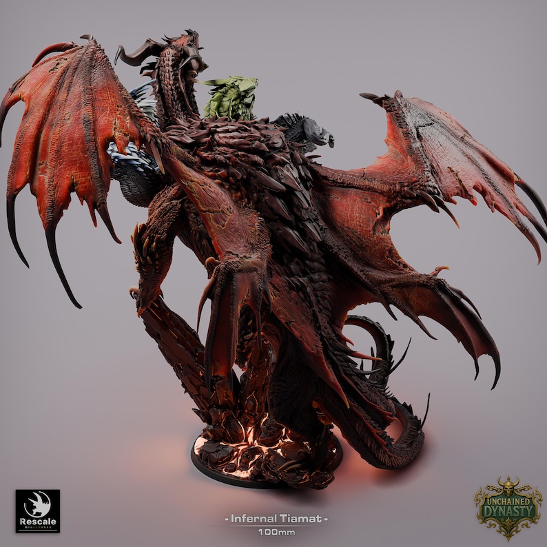 Infernal Dragon Tiamat | Rescale | Unchained Dynasty | Resin | Fantasy ...