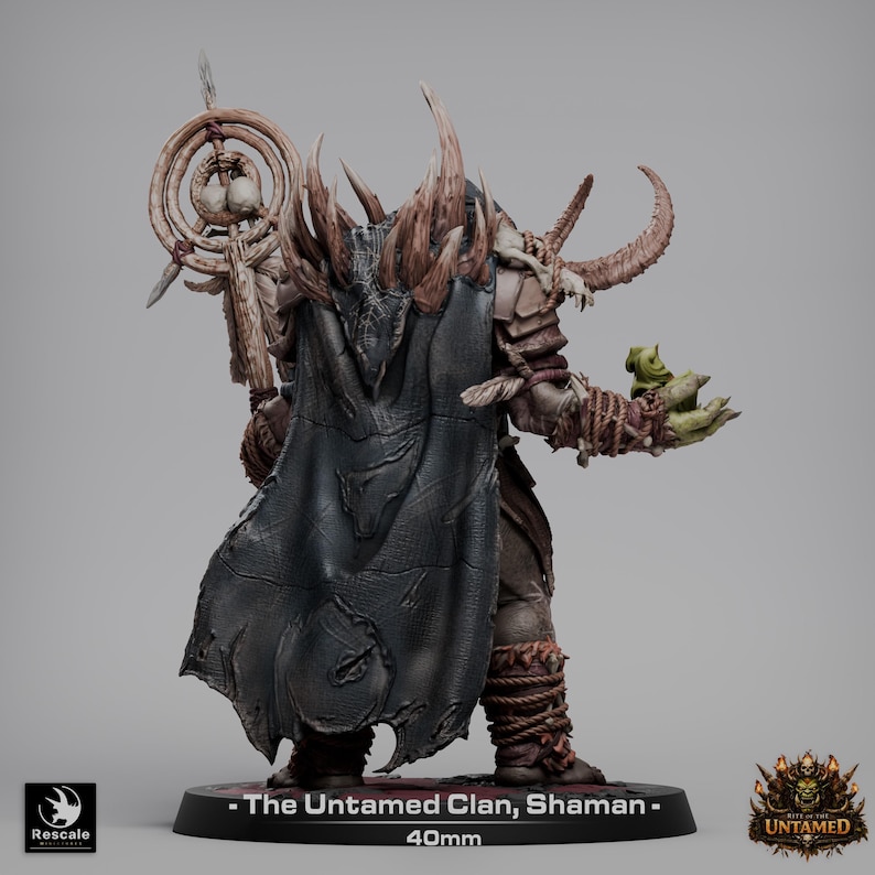 Orc Untamed Shaman | Rescale | Wings of the Untamed | Resin | Fantasy ...