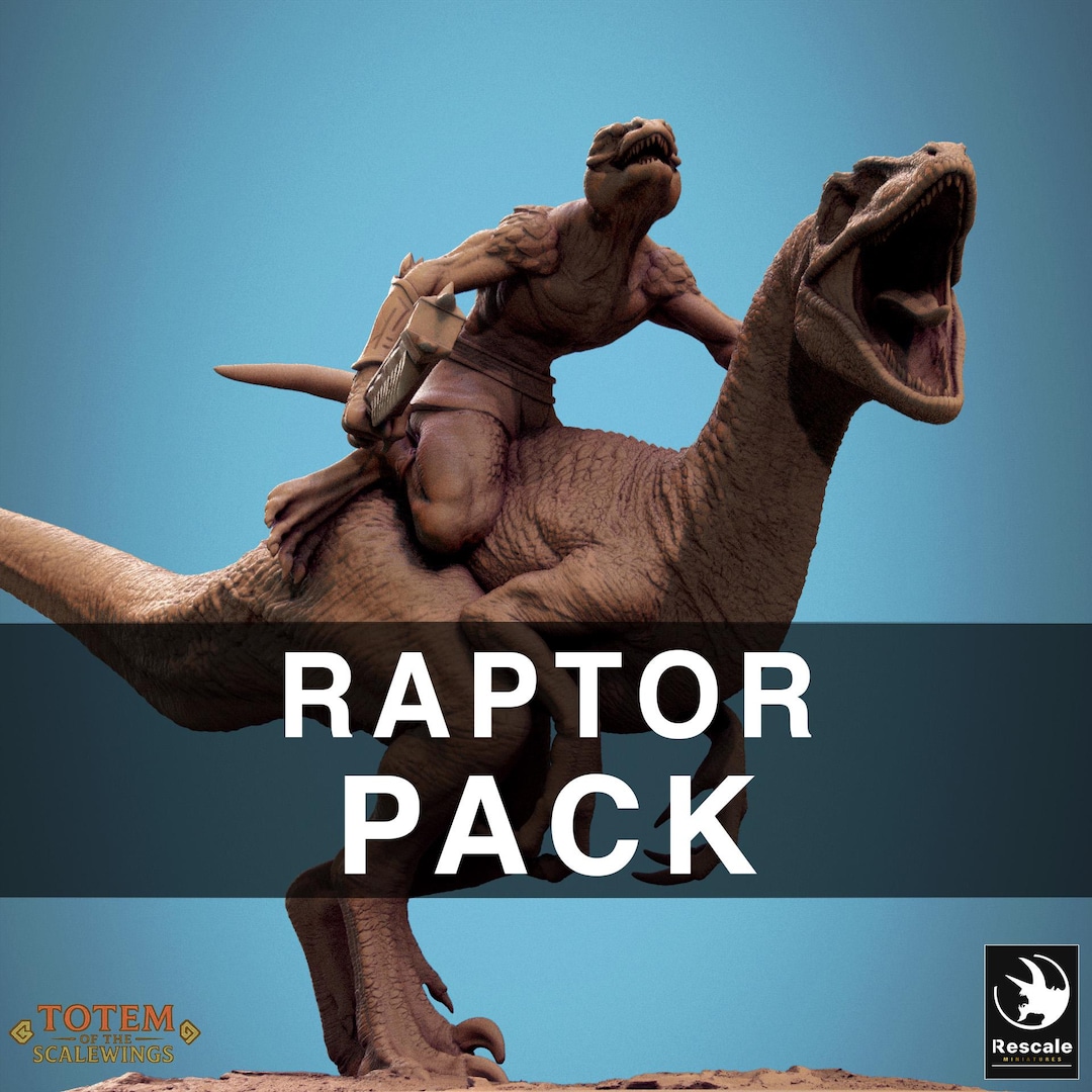 Pack Jurassic Velociraptor | Rescale | Totem of the Scalewings | Resin ...