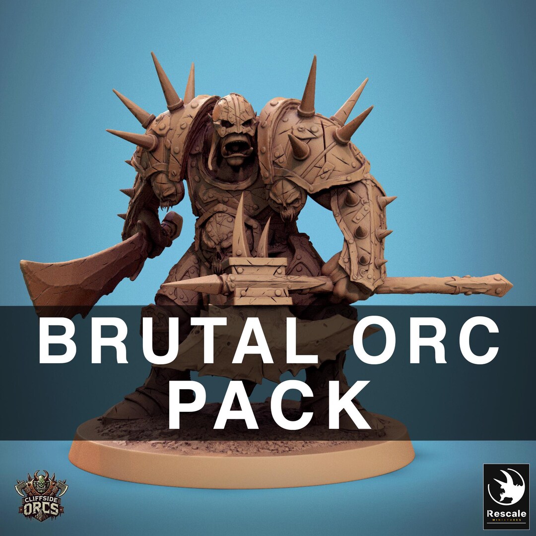 Pack Brutal Orc | 18 Styles | Rescale | Cliffside Orcs | Resin ...