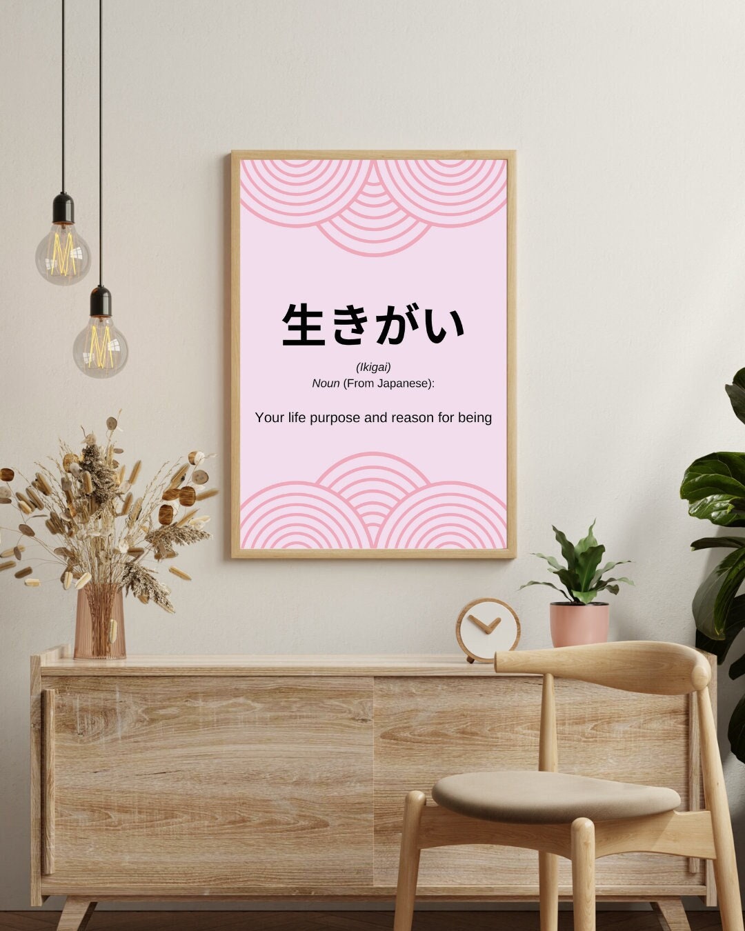 Japanese Ikigai Inspirationa Positive L Quote Wall Art - Etsy