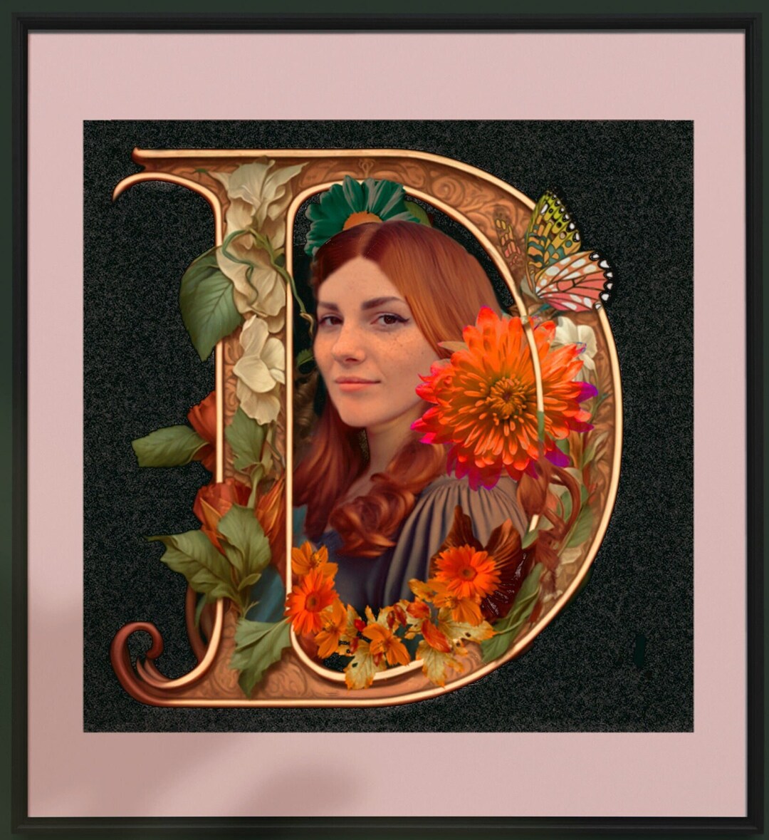 Custom Monogram Portrait From a Photo, Commission Art, Creative ...