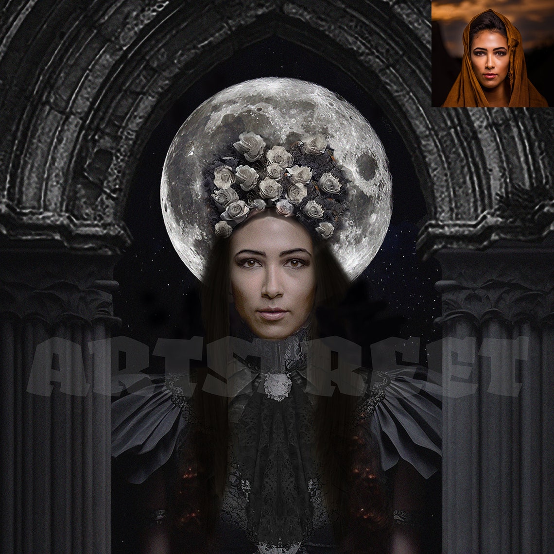 Custom Portrait in Gothic Style, Portrait From a Photo, Commission Art ...