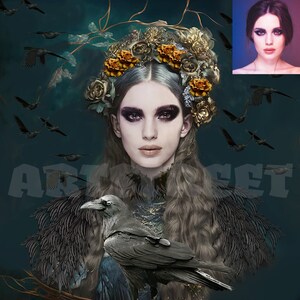 Custom Portrait in Gothic Style, Portrait From a Photo, Commission Art ...