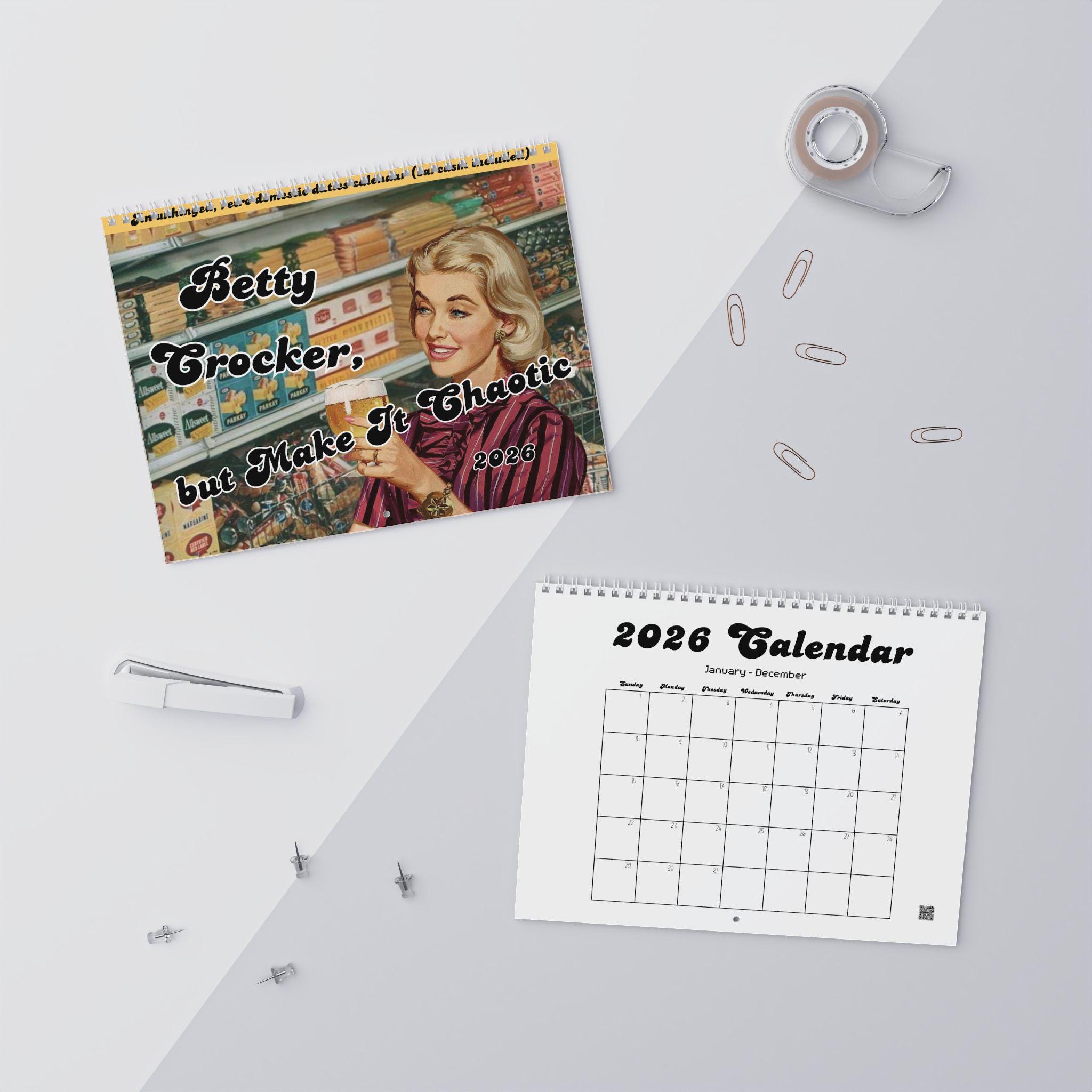 2026 Betty Crocker, but Make It Chaotic Wall Calendar, Sarcastic ...