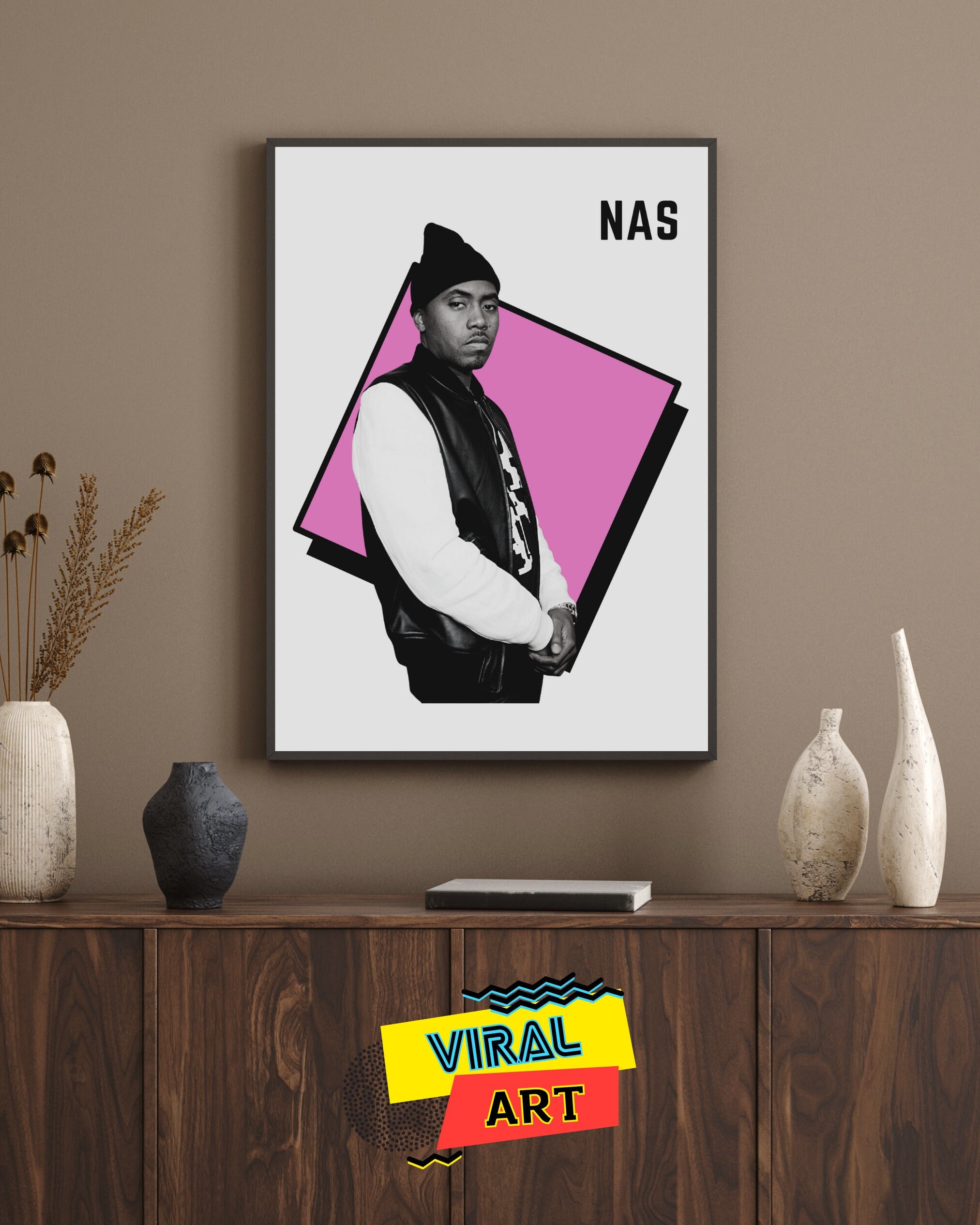 Nas Printable Wall Art, Nas Wall Art Print - Digital Download, Rapper ...