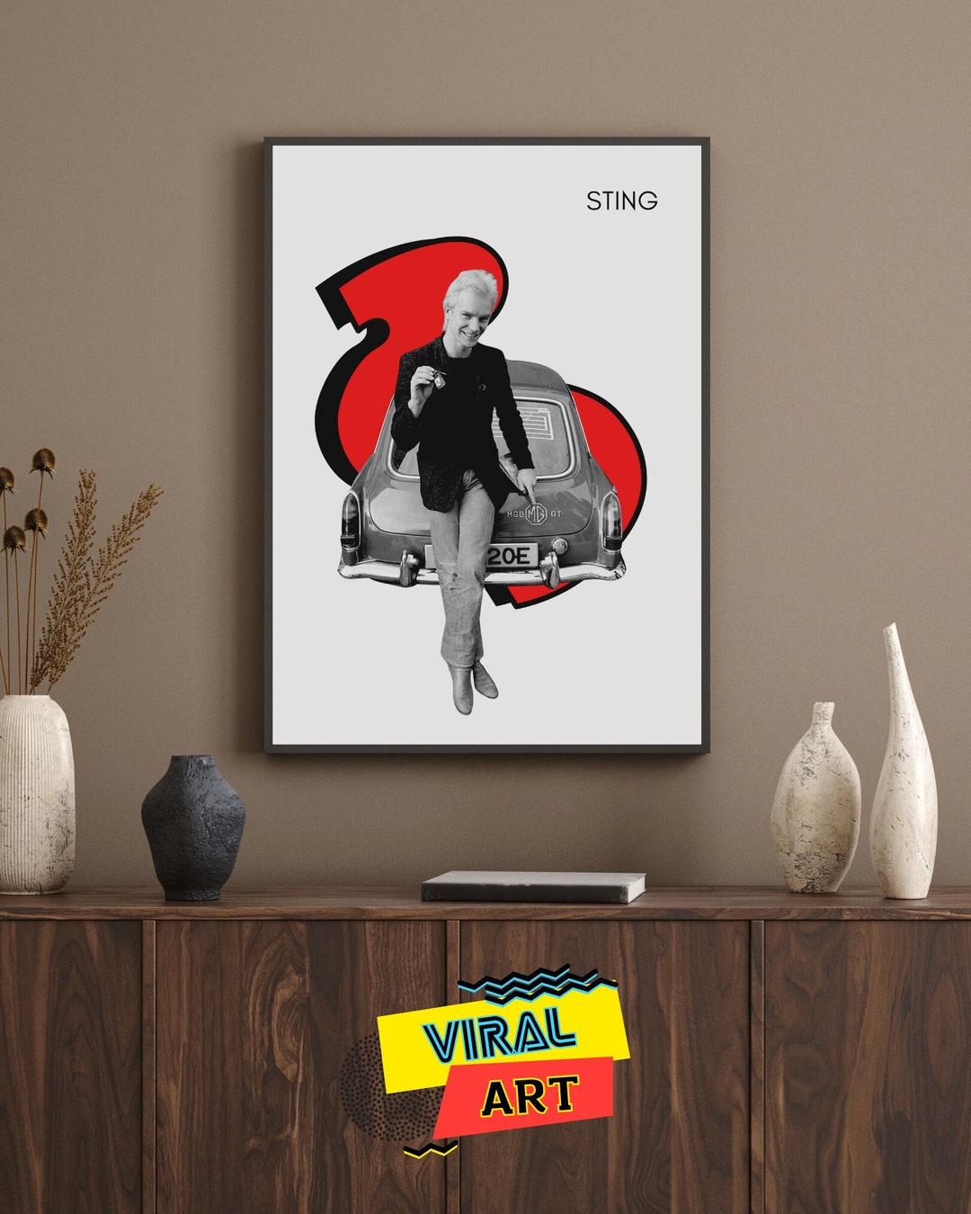 Sting Printable Wall Art, 80's Pop Icon Digital Wall Art Download ...